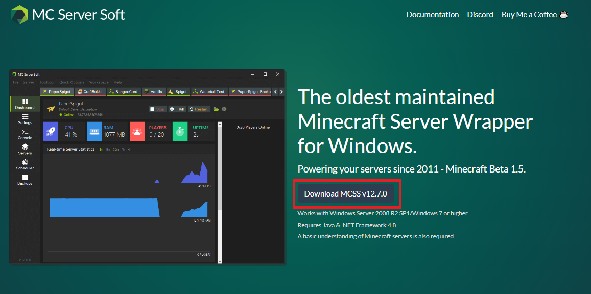 【マイクラ】サーバーを簡単に構築・管理ができるツール「MC Server Soft」を紹介【全サーバー対応】 - 揚げポテほかほかクラフト